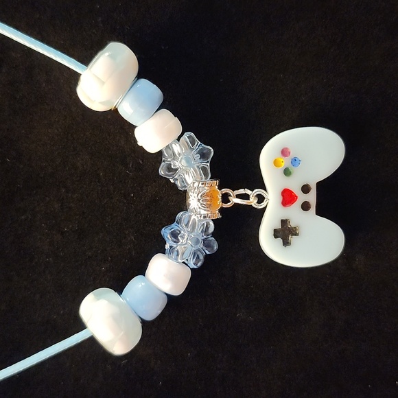 Jewelry | White Light Blue Video Game Controller Necklace | Poshmark